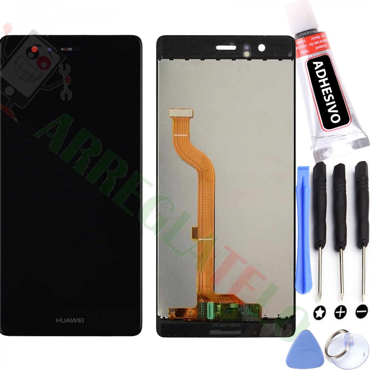 Pantalla Completa para Huawei P9 EVA-L09 EVA-L19 EVA-L29 Negro Negra