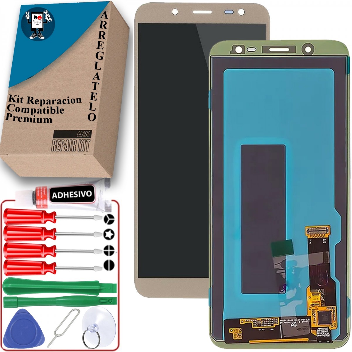 Pantalla Completa para Samsung Galaxy J6 J600 J600F 2018 Dorado D...